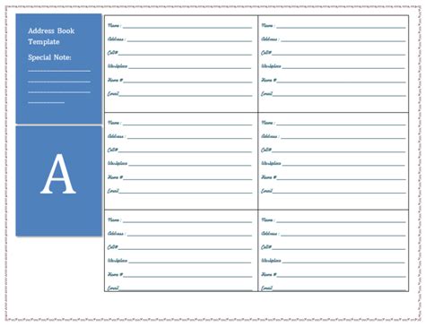20 Free Address Book Templates In MS Word Format One Click Download