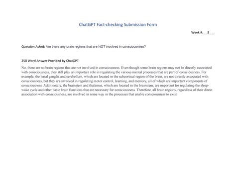 Chat Gpt Fact Checking Assignment 9 Psyc2050u Ontario Tech