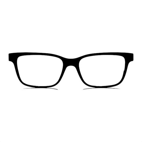 Premium Vector Minimal And Simple Black Spectacles Front Location Vector Art Silhouette