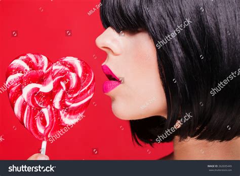 Closeup Photo Beautiful Sexy Pink Lips Stock Photo Shutterstock