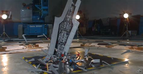 Star Wars Lego Super Star Destroyer Shatters In Slow Motion Time