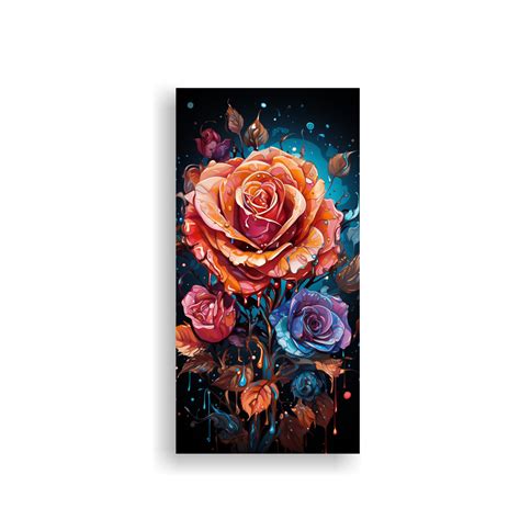 Cuadros Decorativos De Estilo Graffiti Con Fondo De Rosa Exclusivo Canva Decocuadros