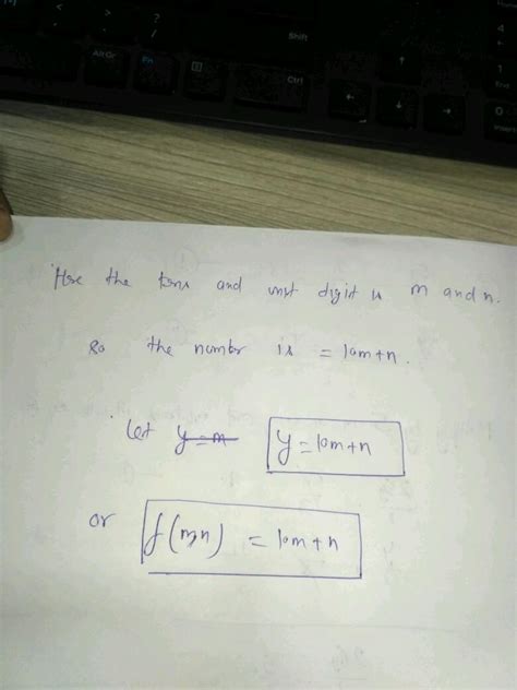 The Tens And Place Of A Two Digit Number Is M And N Respectively The Polynomial Which
