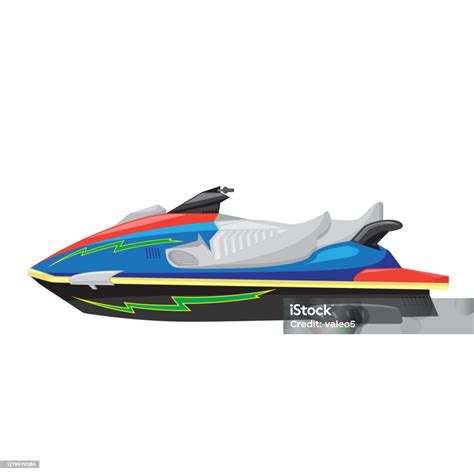 흰색 배경에 고립 된 현대 제트 스키 아이콘 물 교통 플랫 디자인 수상 모터사이클에 대한 스톡 벡터 아트 및 기타 이미지 수상 모터사이클 호수 강 Istock