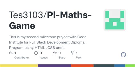 GitHub Tes Pi Maths Game This Is My Second Milestone Project With Code Institute For Full