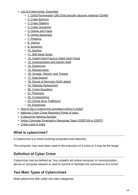 Solution Cybercrime Definition Types And Reporting Studypool