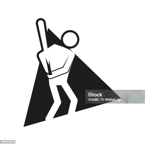 삼각형 블록 야구 스포츠 그림 개요 상징 벡터 일러스트 그래픽 공 스포츠 장비에 대한 스톡 벡터 아트 및 기타 이미지 공 스포츠 장비 디자인 벡터 Istock