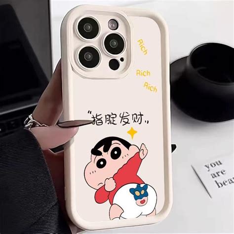 卡通 蠟筆小新 防摔手機殼蘋果iphone 15 14 13 12 11 Pro Max 78p X Xr超過款式 蝦皮購物