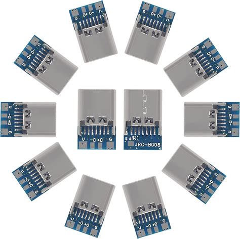 Amazon Com DWEII 12pcs USB 3 1 Type C Connector 24 Pins Female Plug Socket Receptacle Adapter