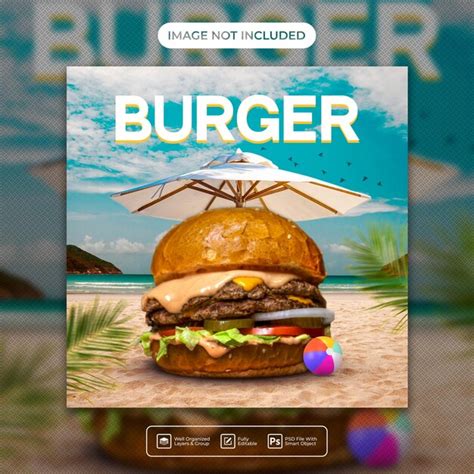 Premium Psd Psd Delicious Burger Menu Social Media Post Or Square