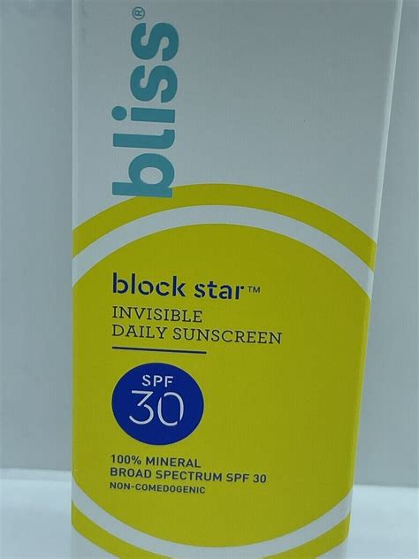 Bliss Block Star Invisible Daily Sunscreen 30 SPF 12 mL 0.4fl oz EXP 10 ...