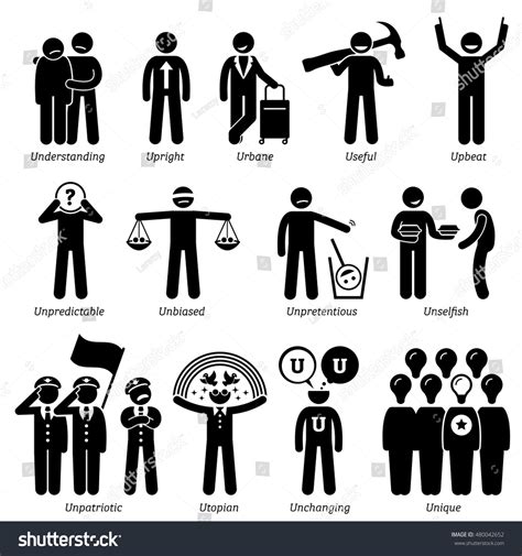 Rasgos De Caracteres De Personalidades Neutrales vector de stock libre de regalías