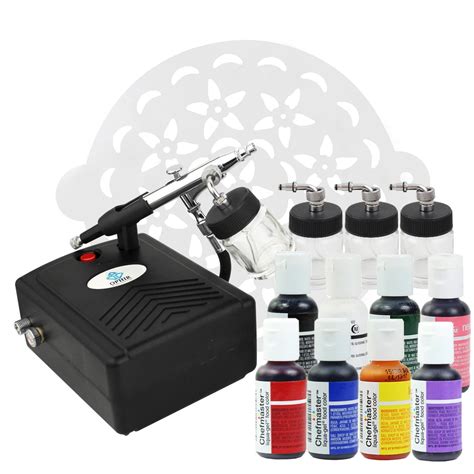 OPHIR Airbrush Cake Paint Tool MmAirbrush Kit With Air Compressor America Edible Pigment
