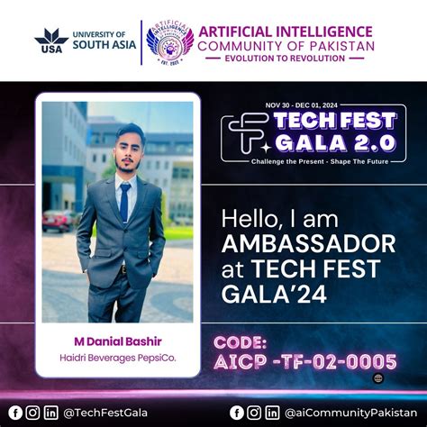 Engr Muhammad Danial Bashir On Linkedin Techfestgala2024 Ambassador Challengethepresent