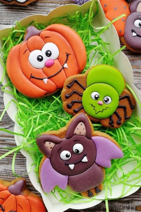 Имбирные пряники на Хеллоуин для детей Печенье на хэллоуин Хэллоуин десерты Пряник