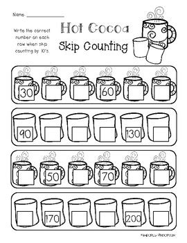 Toys Toys Games Skip Counting By Tens Winter Worksheets Etna Pe