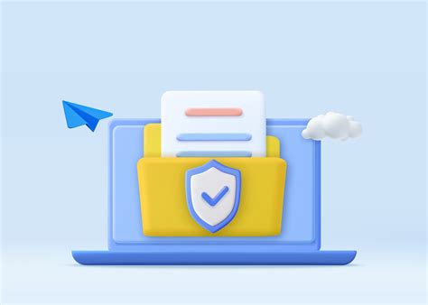 3d Secure Confidential Files Folder With Paper Documents Access And