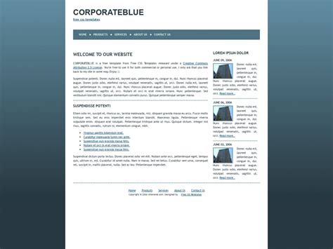Plantilla Html Gratuita Corporateblue Plantillas Html Gratuitas