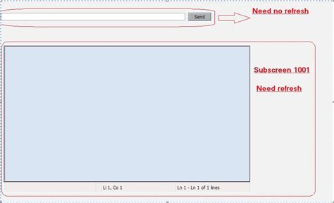 How To Refresh Only Subscreen And Not A Whole Scre Sap Community