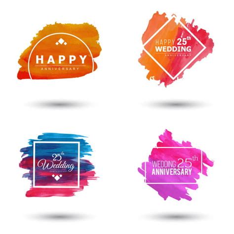 การออกแบบกรอบดอกไม้ครบรอบ 25 ปีสีน้ำ Eps Uidownload