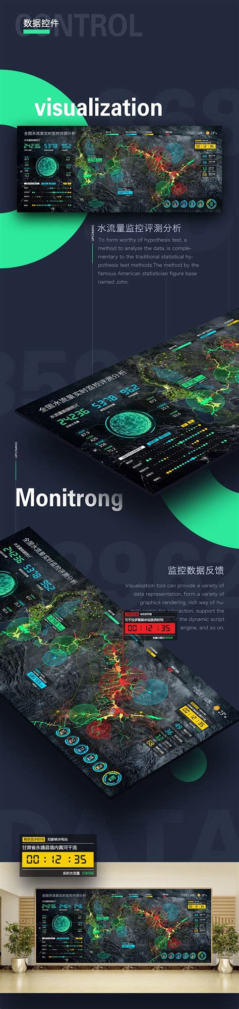 数据可视化大屏ui作品欣赏