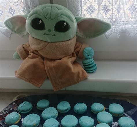 Happy Holidays Here Is Grogu Stealing My Blue Macarons R