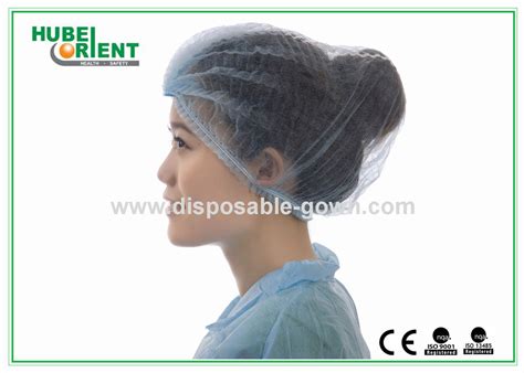 Hospital Use Disposable Non Woven Mob Cap With Single Or Double Elastic