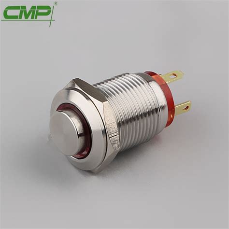 CMP Stainless Waterproof Ring LED Miniature Push Button Light Switch Miniature Push Button And