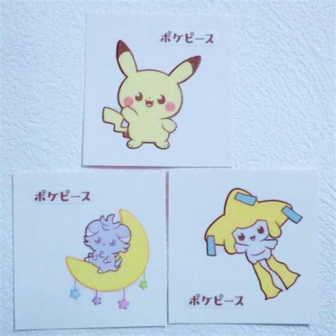【新品未使用】 ポケモン デコキャラシール ピカチュウ／ニャスパー／ジラーチ ポケピース メルカリ