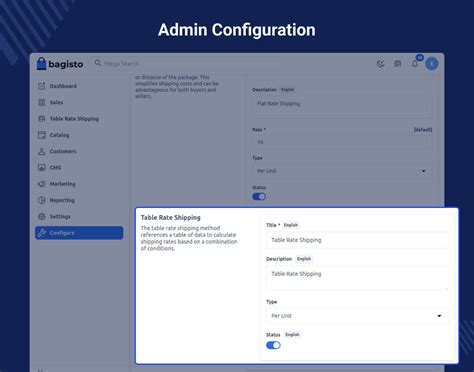 Laravel Ecommerce Table Rate Shipping Custom Shipping Method Webkul