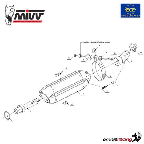 Mivv Exhaust Slip On Suono Approved Black Steel Suzuki Gladius