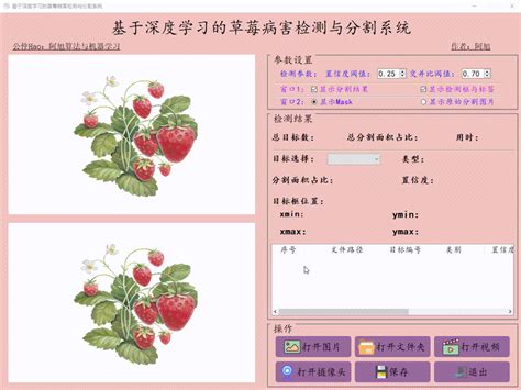 基于YOLOv8深度学习的智能草莓病害检测与分割系统python源码 Pyqt5界面 数据集 训练代码深度学习实战目标检测目标分割 阿