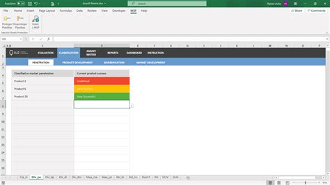 Ansoff Matrix Excel Spreadsheet Template Luz Templates