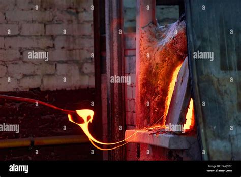 Murano Glass Blowing Factory Blower Forming Beautiful Piece Of Glass