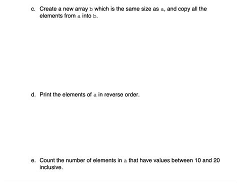 solved 12 given the following array int[] a new int[10]