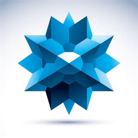 Premium Vector Abstract Geometric 3d Object Vector Illustration