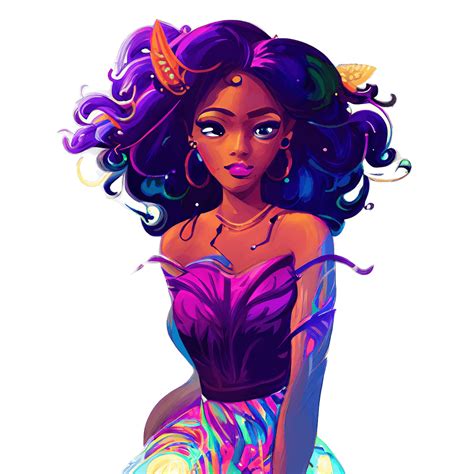 Dark Brown Skin Goddess Graphic · Creative Fabrica