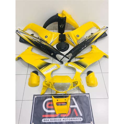 Coverset Original HLY Yamaha 125z Zr Kuning Diraja Stripe Sticker