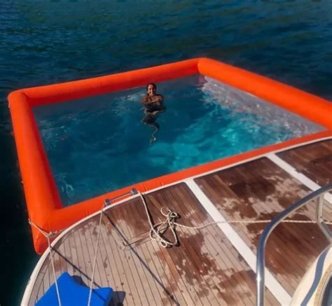 Piscina Infl Vel Associa O Flutuante A Rede Da Anti Gua Viva