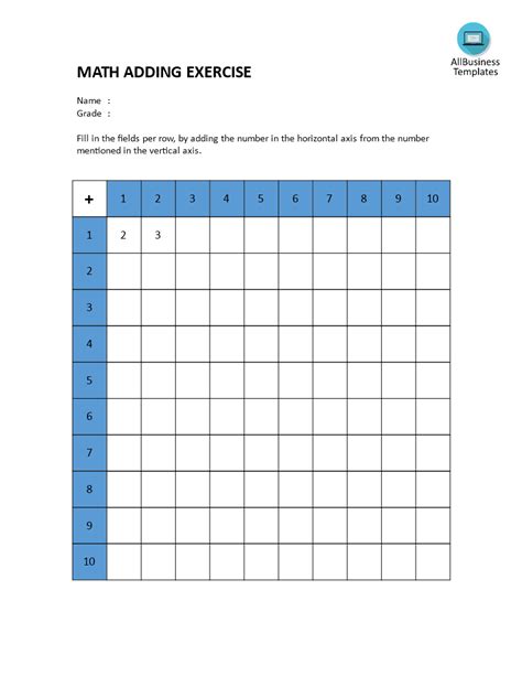 Math Adding Worksheet Templates At