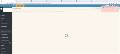 Error Opening The Worklog Report Jira Assistant