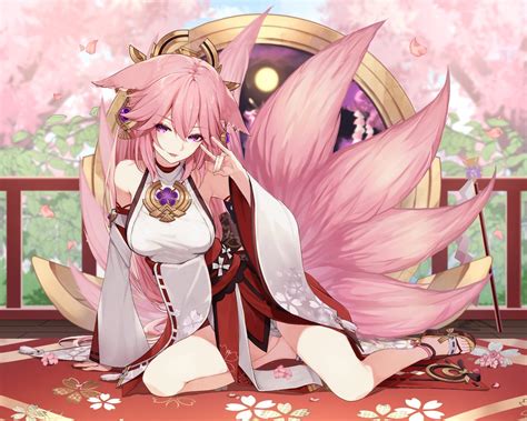 旅人 On Twitter Rt Toraching 八重神子やっと引けた🌸 八重神子 原神