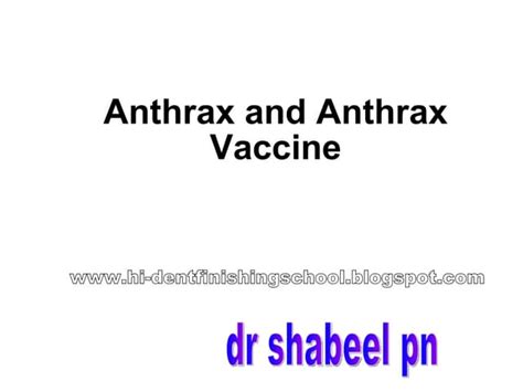 Anthrax Ppt
