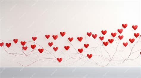 Premium Ai Image Cute And Simple Love Background With Rising Heart