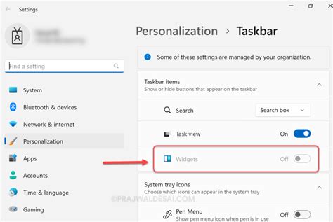 Remove Weather Icon From Windows Taskbar Using Intune