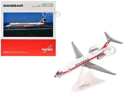 Douglas Dc 9 30f Commercial Aircraft Swissair Hb Ifw White With Red