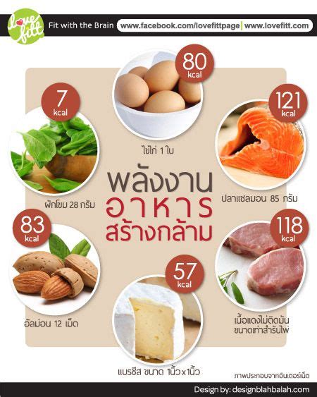 พลังงานในอาหารสร้างกล้ามเนื้อ โภชนาการ อาหารไดเอท อาหารเพื่อสุขภาพ