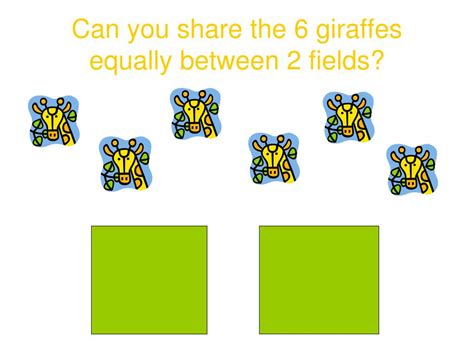 ppt to solve practical problems by sharing objects into 2 equal