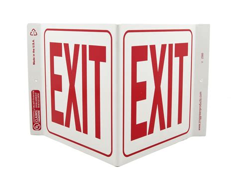 Projecting Exit Sign Projects 5 V Shape Zing