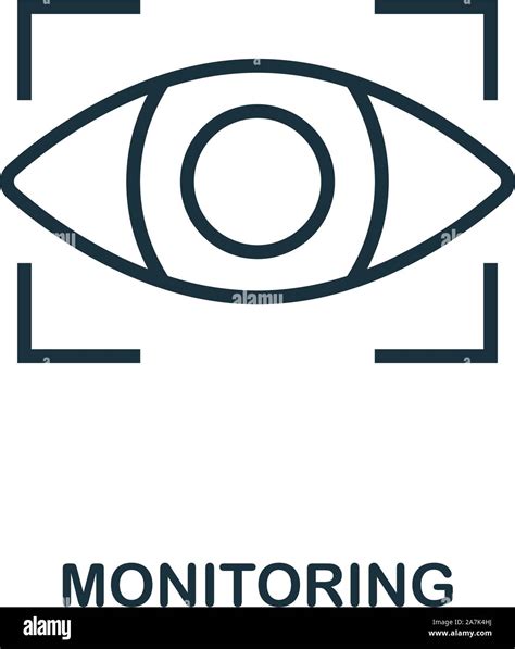 Monitoring Icon Outline Style Thin Line Creative Monitoring Icon For Logo Graphic Design And